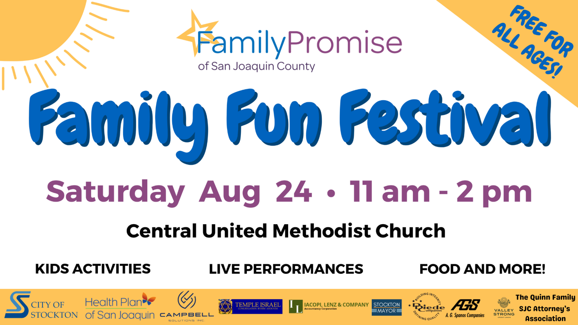 Family Fun Festival - Saturday, August 24th! - Family Promise of San ...