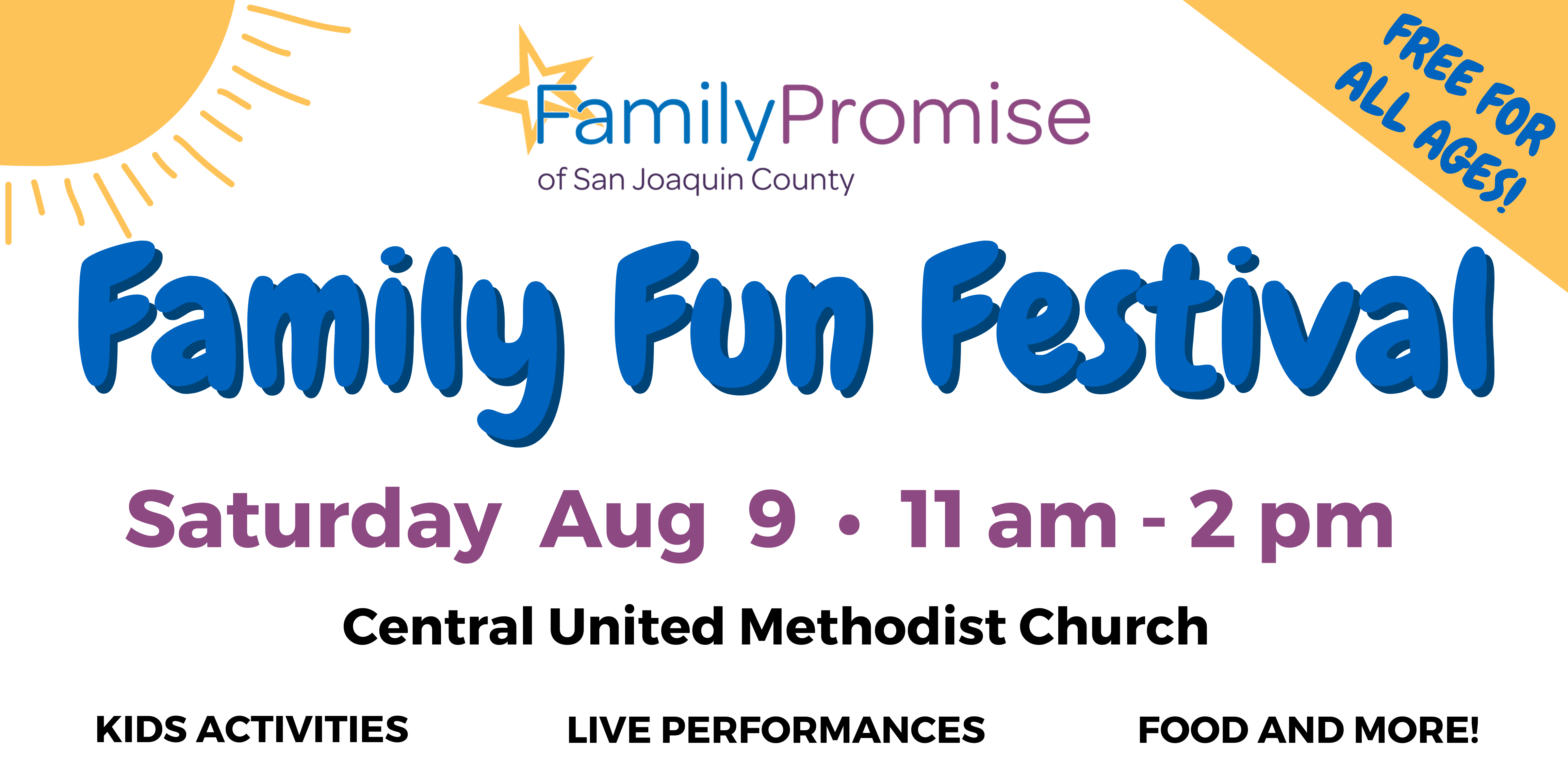 Family Fun Festival - August 9th, 2025 - Family Promise of San Joaquin ...